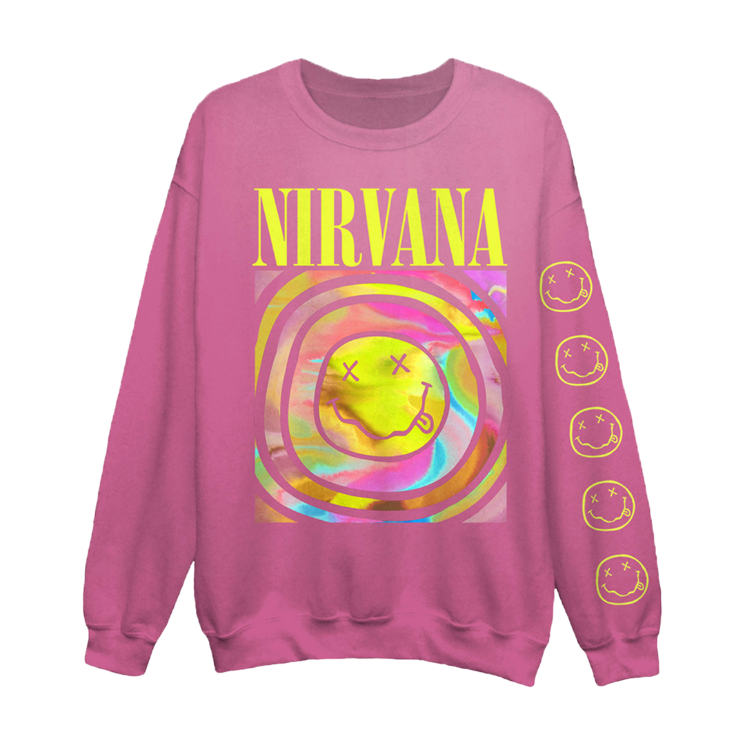 Nirvana Pink Spiral Crewneck – Nirvana Official Store