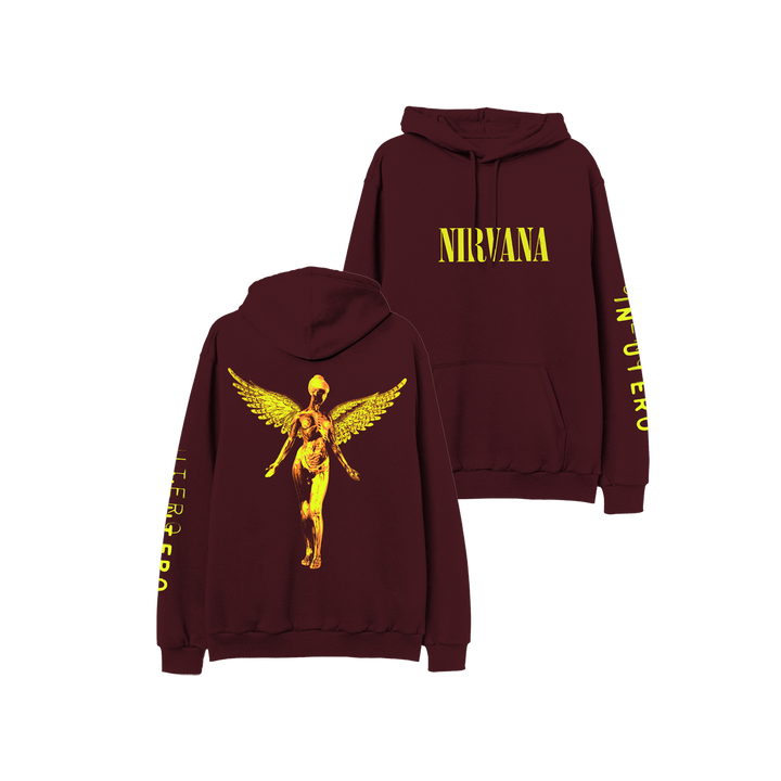 In Utero Maroon Hoodie – Nirvana Official Store