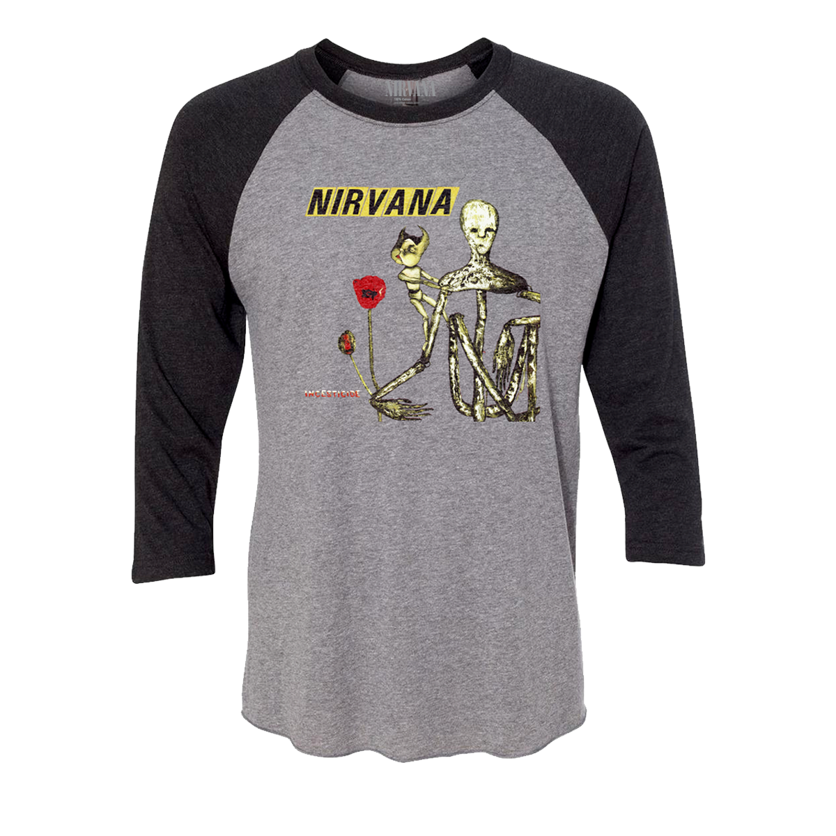 Nirvana - Incesticide 3/4 Sleeve (Graphite Heather/Black) – Nirvana ...